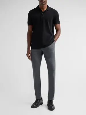 Bugatchi Flat Front Super 160"s Wool-blend Chino Pants