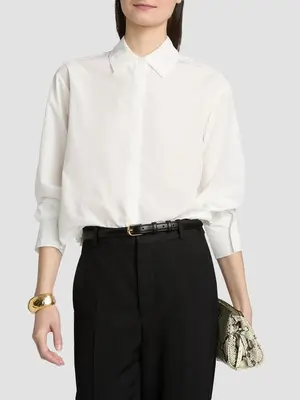 Simkhai Kacey Lace Cotton Button-front Shirt