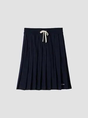 Miu Miu Pleated Gart-dyed Jersey Skirt