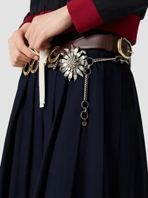 Miu Miu Pleated Gart-dyed Jersey Skirt