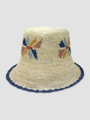 Freya Galaxy Straw Bucket Hat - Multi