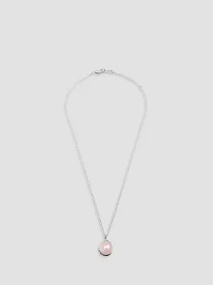 Ippolita Rock Candy Sterling Rose Quartz & Mother-of-pearl Doublet Mini Teardrop Pendant Necklace - Silver