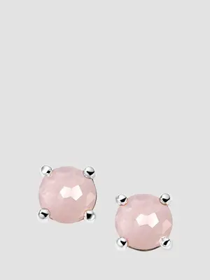 Ippolita Rock Candy Sterling Rose Quartz & Mother-of-pearl Doublet Mini Stud Earrings - Silver