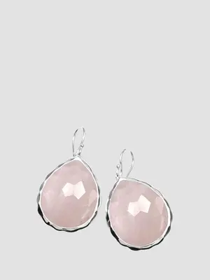 Ippolita Rock Candy Sterling Rose Quartz & Mother-of-pearl Doublet Large Teardrop Earrings - Silver