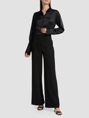 Veronica Beard Cole Seam-front Stretch Pants - Black