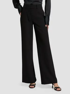 Veronica Beard Cole Seam-front Stretch Pants - Black