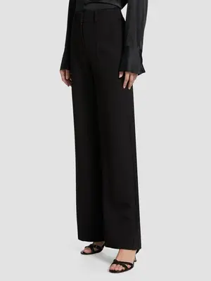 Veronica Beard Cole Seam-front Stretch Pants - Black