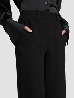 Veronica Beard Cole Seam-front Stretch Pants - Black