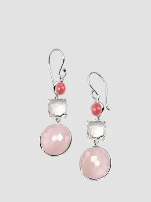 Ippolita Rock Candy Bambina Three-stone Sterling & Multi-stone Drop Earrings - Silver