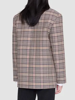 ANINE BING Quinn Plaid Oversized Blazer