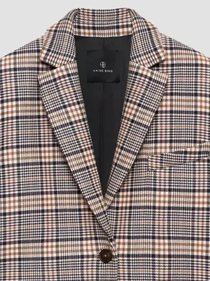 ANINE BING Quinn Plaid Oversized Blazer