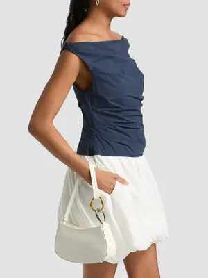 Simkhai Salina Two-tone Off-the-shoulder Bubble Minidress