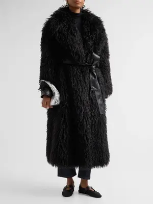 Kobi Halperin Kallie Faux-fur Belted Coat