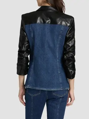 Cinq À Sept Remmy Faux-leather Panel Blazer