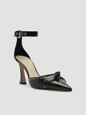 ALEXANDRE BIRMAN Clarita 85mm Grommet-trimmed Leather Pumps