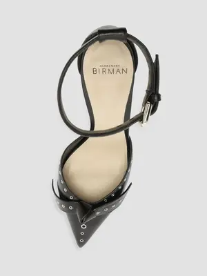 ALEXANDRE BIRMAN Clarita 85mm Grommet-trimmed Leather Pumps