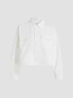 RE/DONE Camper Crop Shirt - Blanco