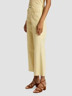 Veronica Beard Taylor High-rise Wide-leg Crop Jeans - Chamomile