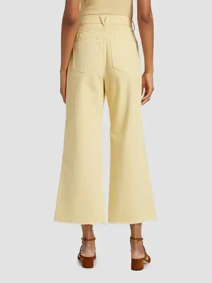 Veronica Beard Taylor High-rise Wide-leg Crop Jeans - Chamomile