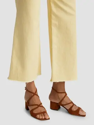 Veronica Beard Taylor High-rise Wide-leg Crop Jeans - Chamomile