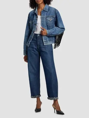 RE/DONE X Levi's Fringe-trim Denim Trucker Jacket