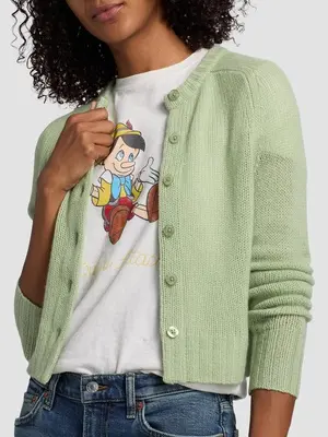 RE/DONE Cashmere Slim-fit Crop Cardigan