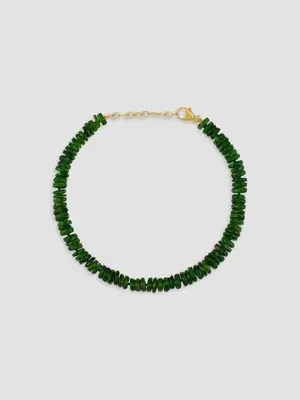 Jia Jia 14k Yellow Gold & Chrome Diopside Beaded Bracelet - Green Dipsode