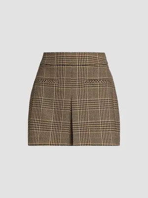 Veronica Beard Pavaline Check Miniskirt - Black Multi