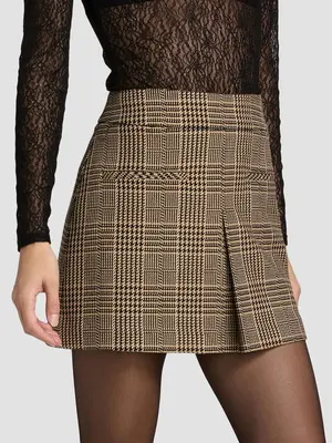 Veronica Beard Pavaline Check Miniskirt