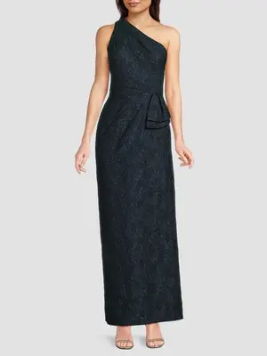 Aidan Mattox Textured Jacqaurd Column Gown