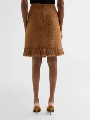 Kobi Halperin Marisa Embellished Tweed Knee-length Skirt