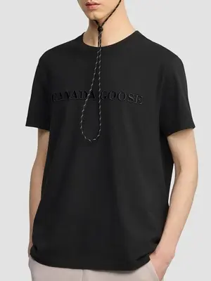 Canada Goose Emersen Embroidered Cotton T-shirt - Black