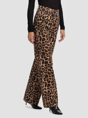 Veronica Beard Taylor Leopard-print High-rise Wide-leg Jeans