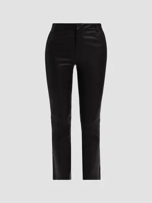 L'Agence Ketra Leather Baby Boot-cut Trousers