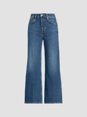 RE/DONE 70s High-rise Wide-leg Crop Jeans
