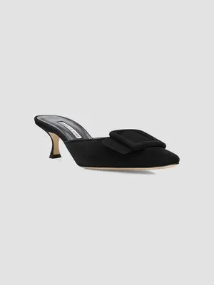 Manolo Blahnik Maysale 50mm Suede Mules