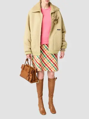 Miu Miu Nappa Leather Boots With Buckle - Brown