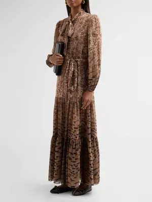 Kobi Halperin Oak Printed Maxi Dress