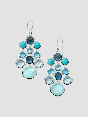 Ippolita Lollipop Lollitini Sterling Silver & Multi-gemstone Wide Chandelier Earrings - Waterfall