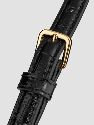 Veronica Beard Croc-embossed Leather Clutch