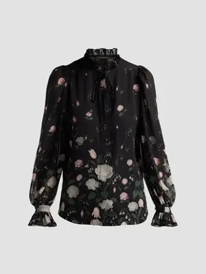 Kobi Halperin Jack Floral Chiffon Blouse
