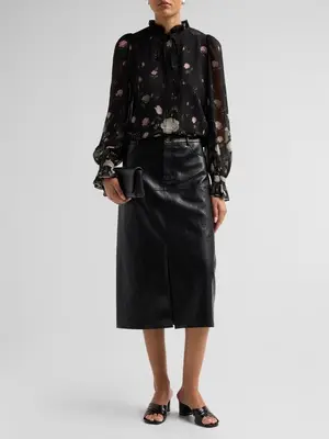 Kobi Halperin Jack Floral Chiffon Blouse