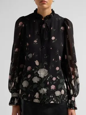 Kobi Halperin Jack Floral Chiffon Blouse