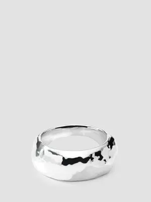 Ippolita Classico Hammer Wide Dune Sterling Band Ring - Silver
