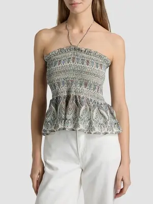 Veronica Beard Damsey Smocked Top