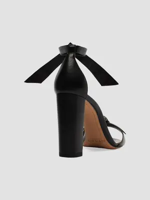 ALEXANDRE BIRMAN Clarita 90mm Leather Tie Block-heel Sandals