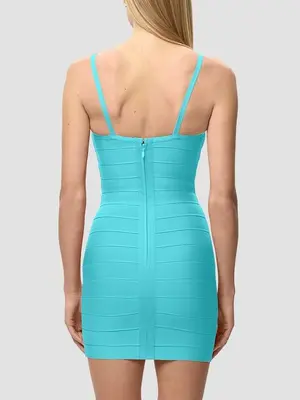 Herve Leger After Party Bandage Minidress - Reef