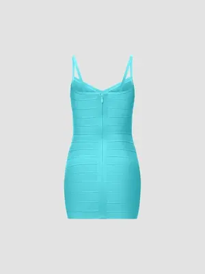 Herve Leger After Party Bandage Minidress - Reef