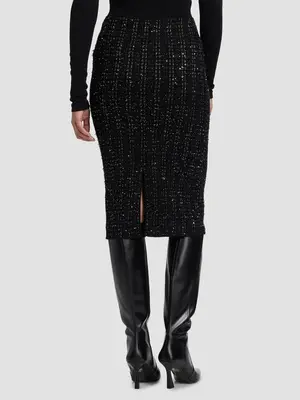 Veronica Beard Corbin Sequined Knit Pencil Skirt