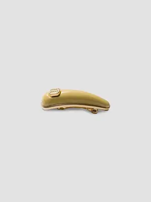 Miu Miu Patent Leather Hair Clip - Yellow